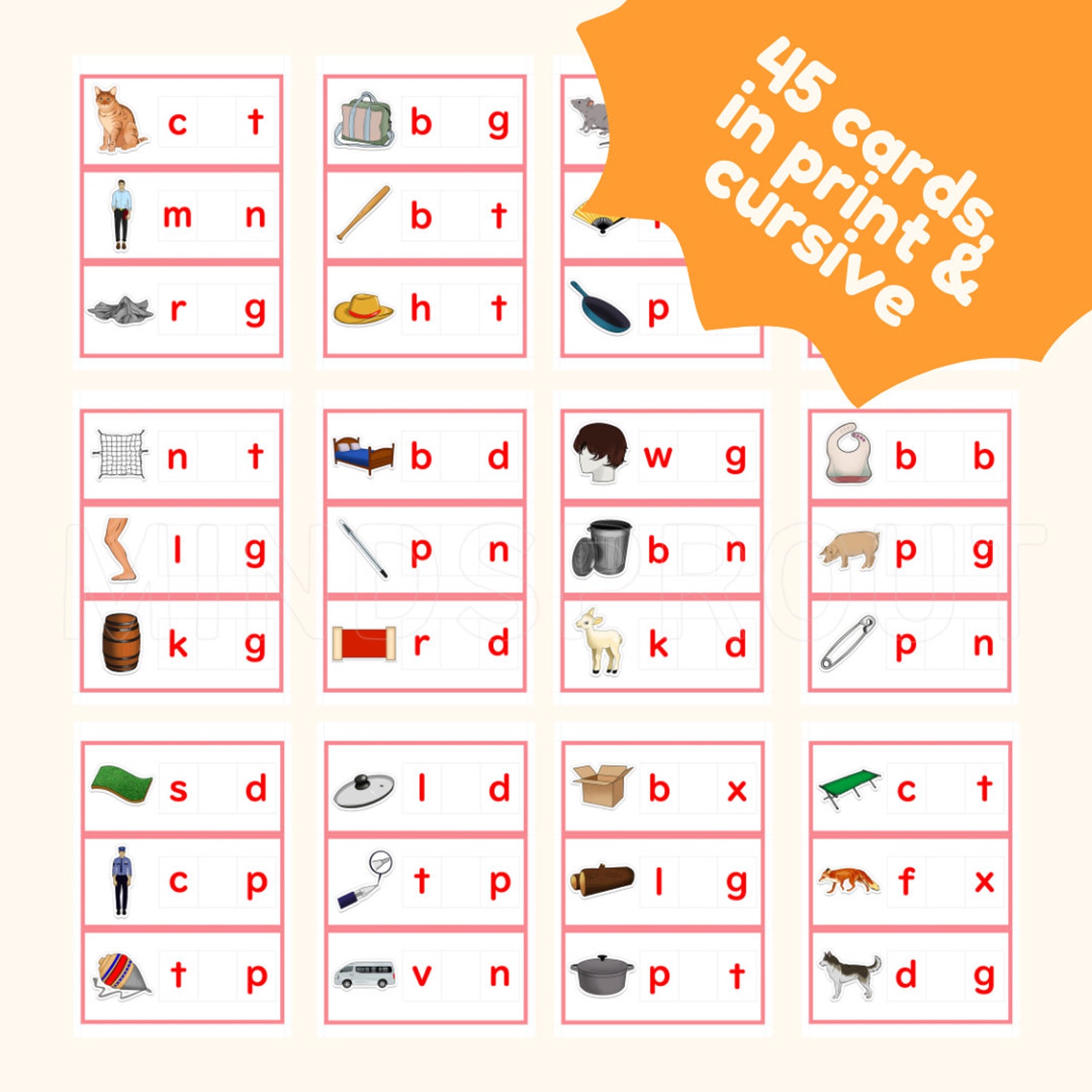 CVC Words Missing Vowel Montessori Language Pink Series Activity ...