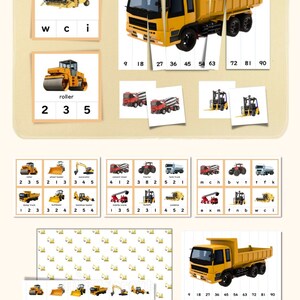 Preschool Language Activity Vocabulary Building CONSTRUCTION VEHICLE ...