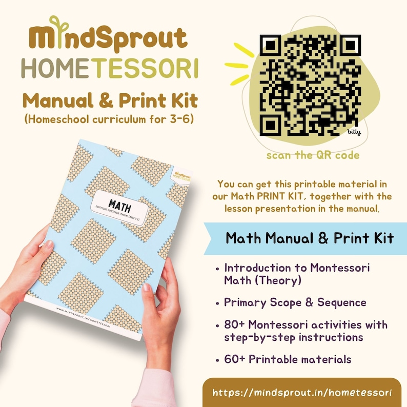 Colored Short Bead Stair Montessori Math Material Counting One-to-one ...