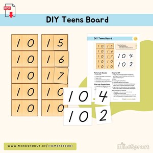 Teen Boards Teen Beads Montessori Math Material Extension Activity ...