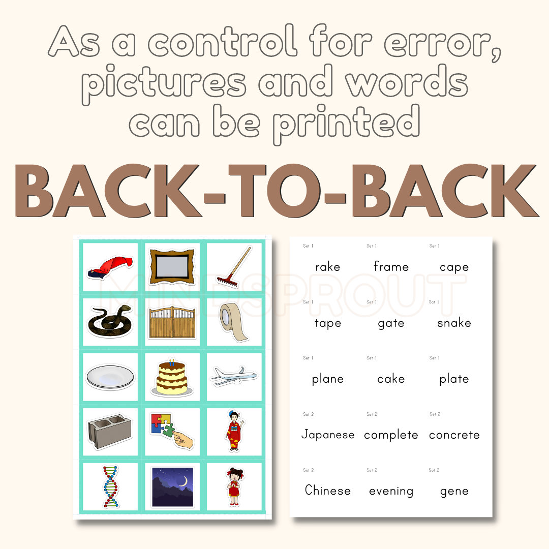 Montessori Language Phonics Writing Activity Words With Silent E ...