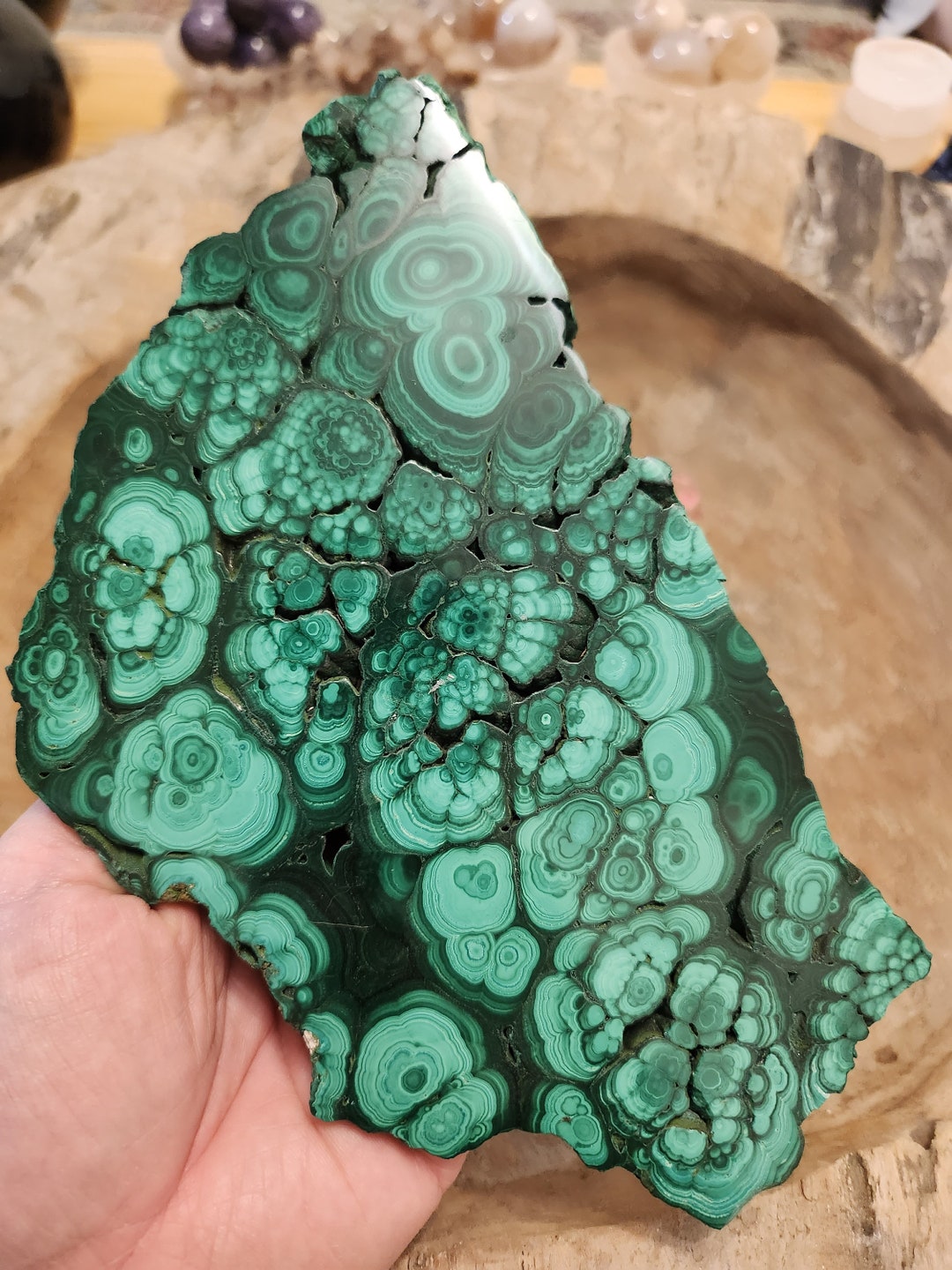 1.1lb Malachite Slab Rare Malachite Freeform Large Malachite - Etsy