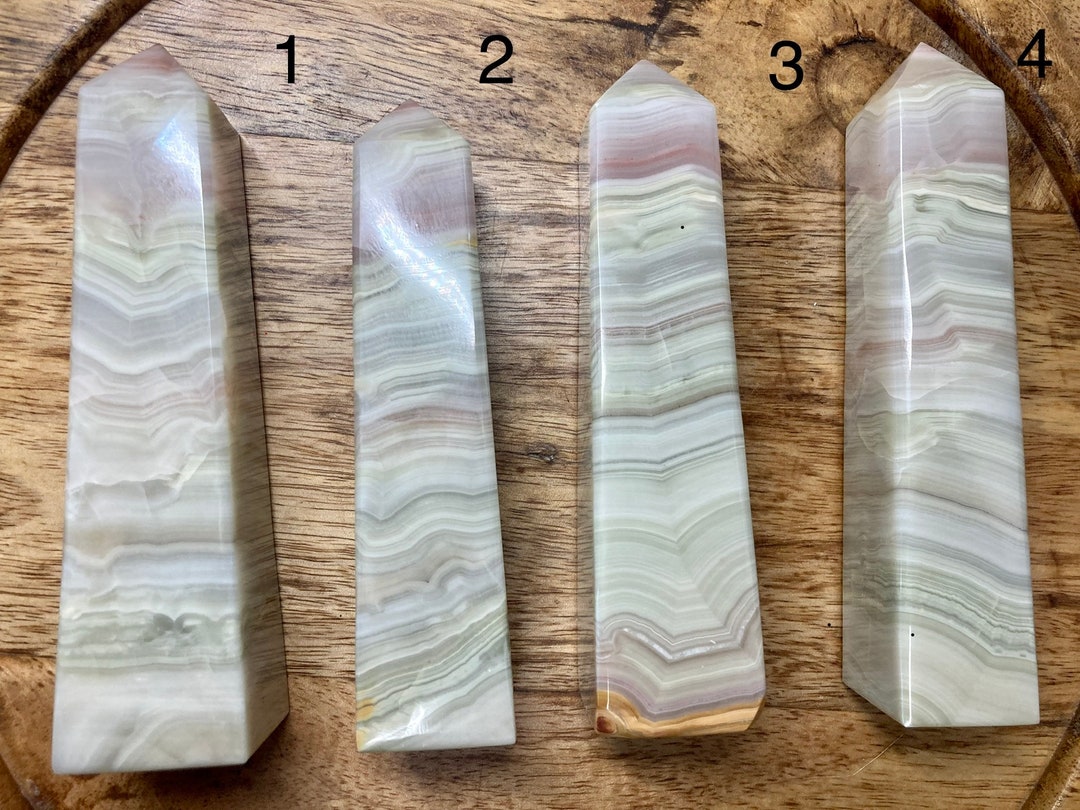 You Choose Pink Banded Calcite Obelisk Pink Banded Calcite - Etsy