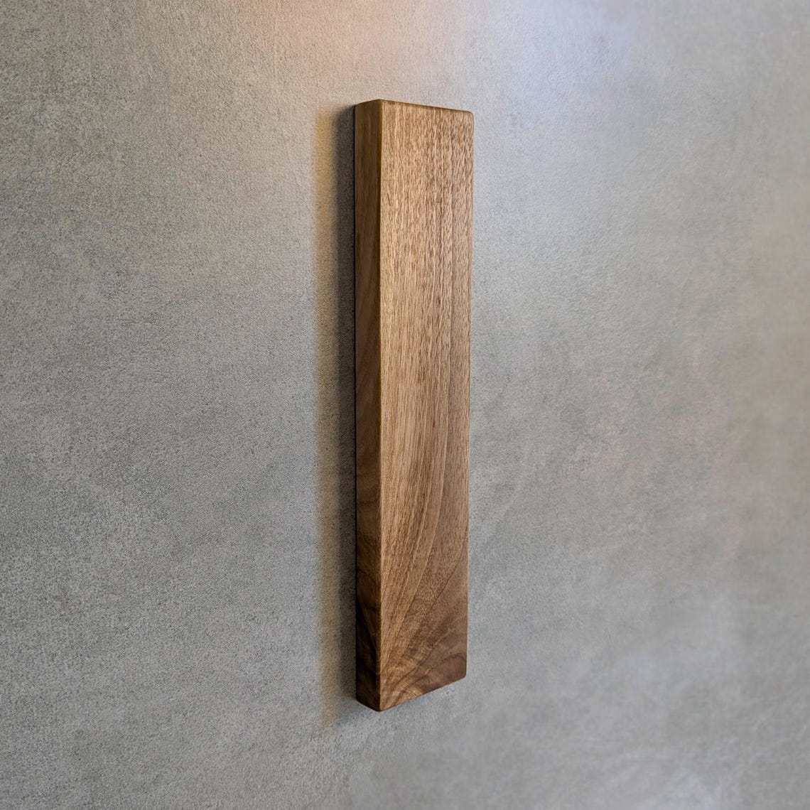 Vertical Walnut Magnetic Knife Holder: Wall Mounted Kitchen Rack - Etsy