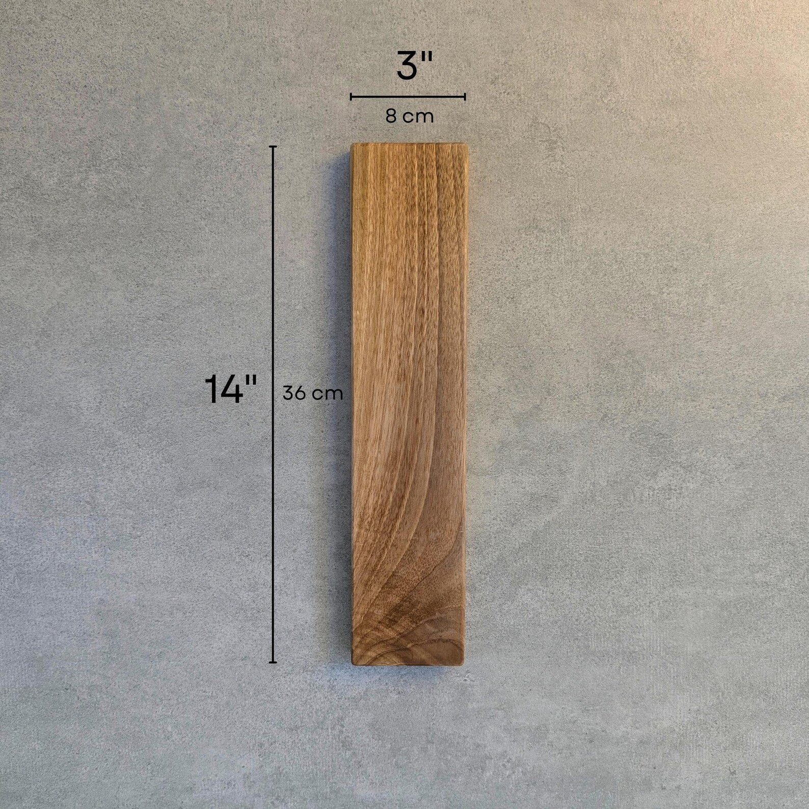 Vertical Walnut Magnetic Knife Holder: Wall Mounted Kitchen Rack - Etsy