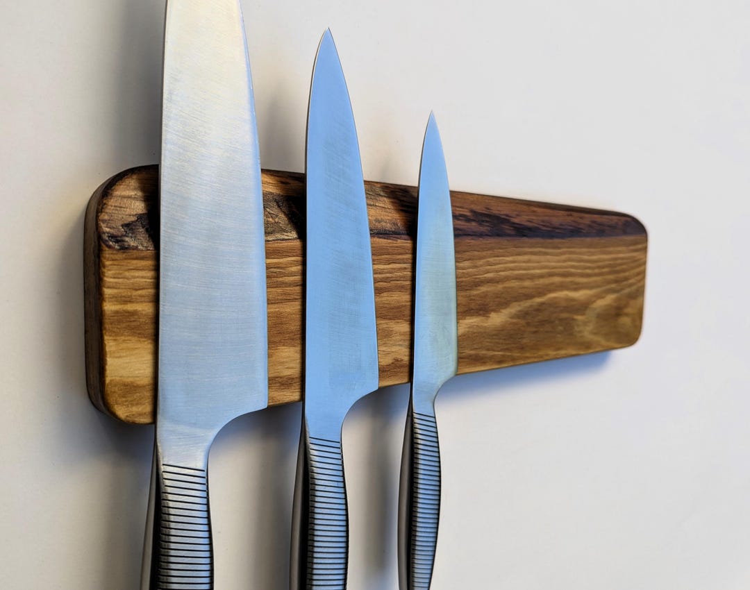 Magnetic Knife Holder, Floating Shelf, Stylish Kitchen Organizer With ...