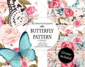 Butterfly Digital Scrapbook - Etsy