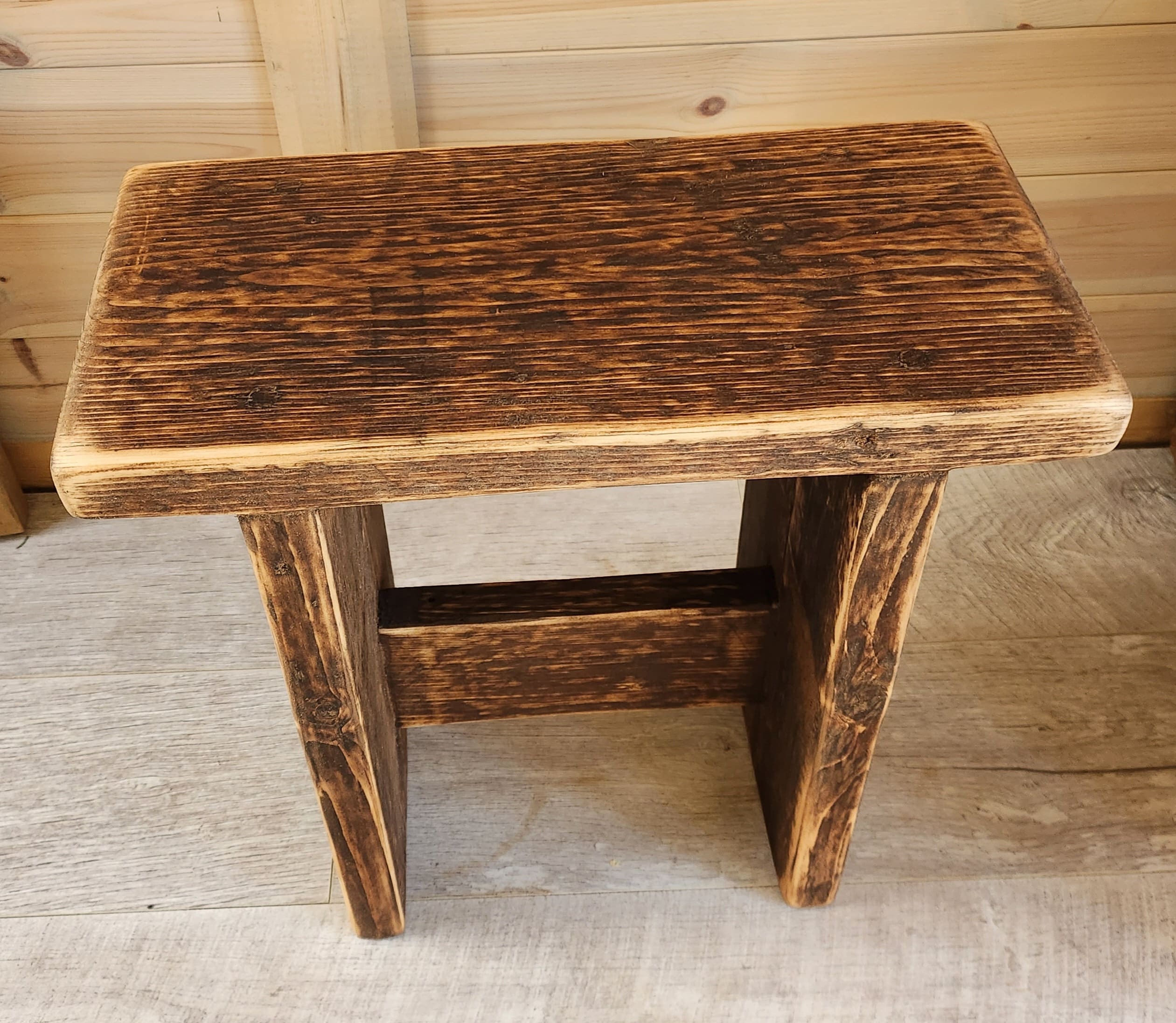 Rustic Stool - Etsy