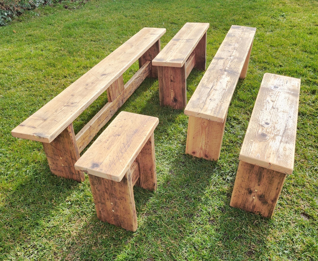Rustic Reclaimed Scaffold Bench - Etsy UK