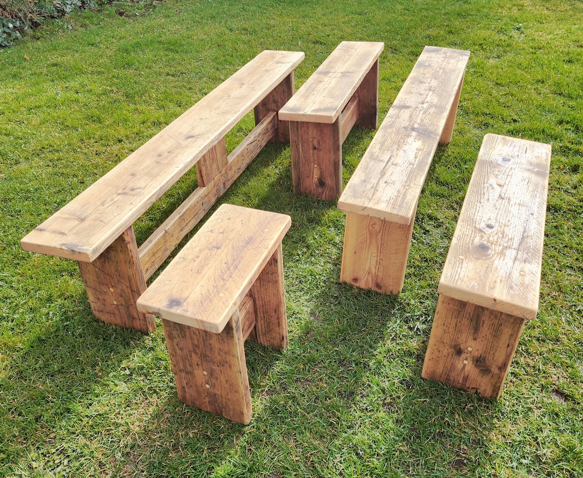 Rustic Reclaimed Scaffold Bench - Etsy
