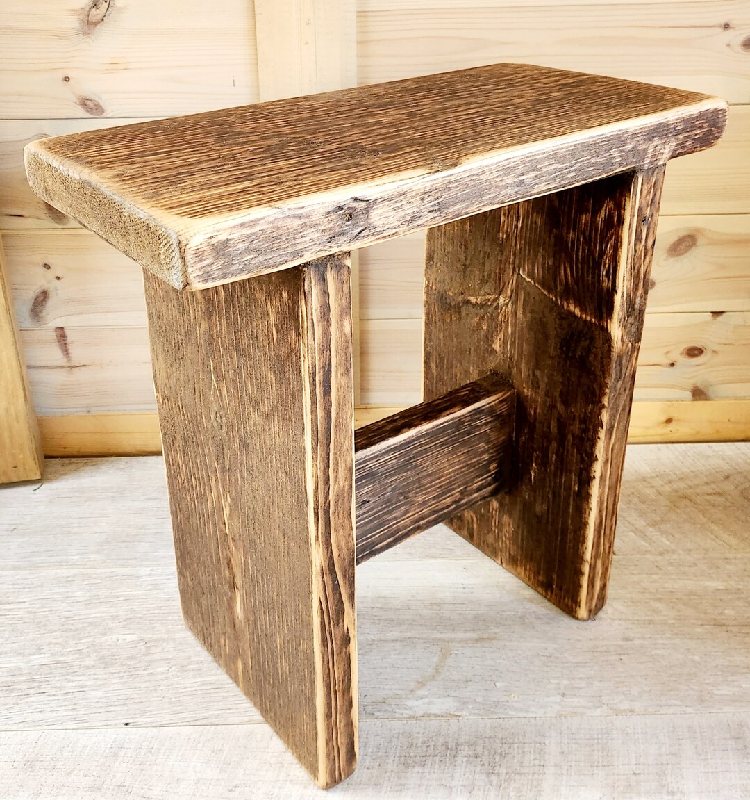 Rustic Stool - Etsy