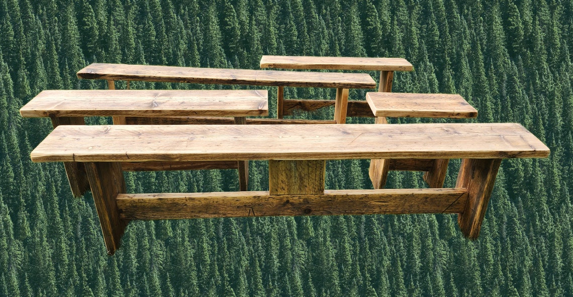 Rustic Reclaimed Scaffold Bench - Etsy