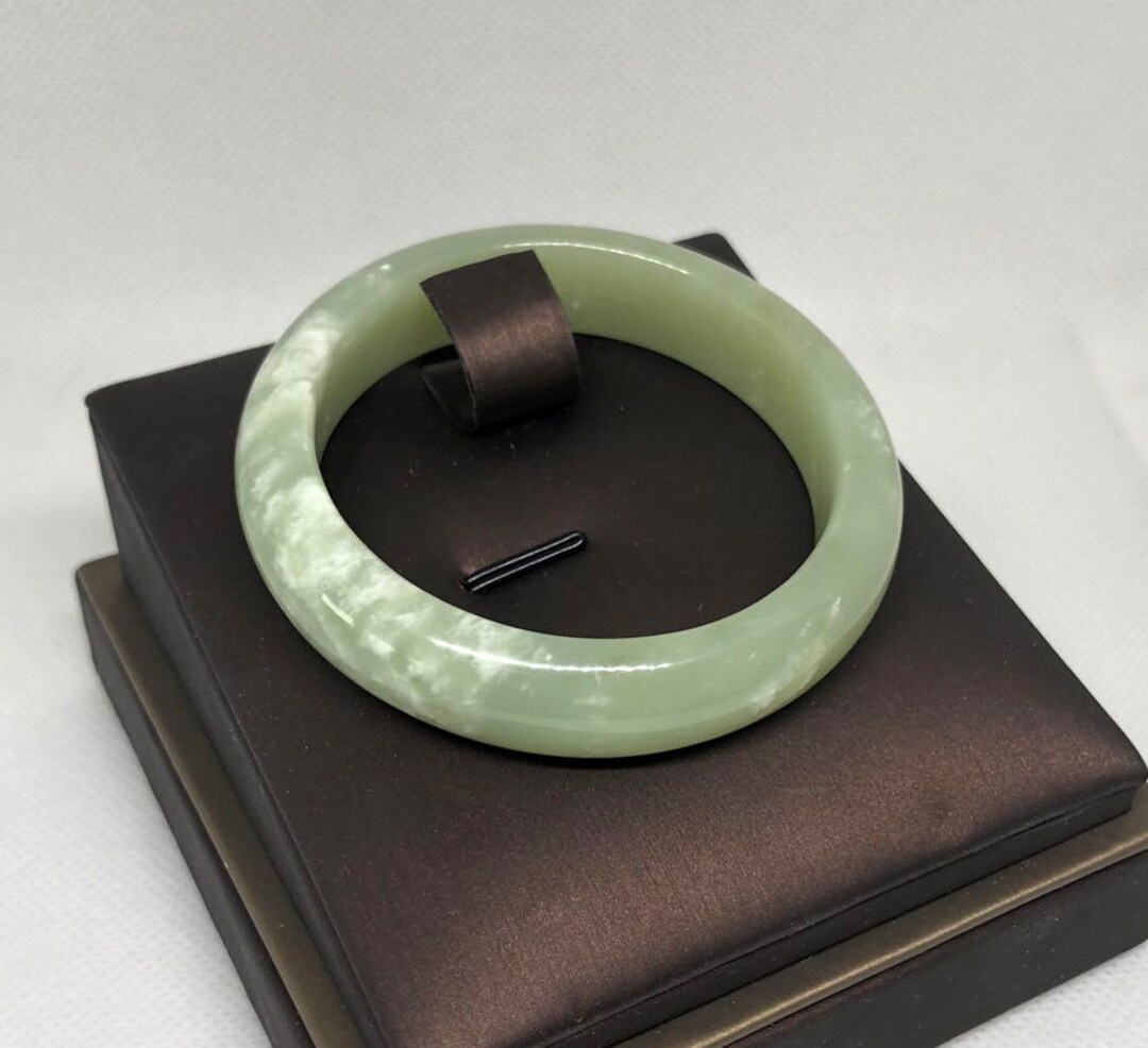 52mm Natural Grade A Serpentine Jade Bangle Gift for Her B3559 - Etsy