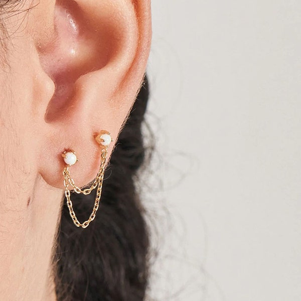 Connected Earrings - Etsy