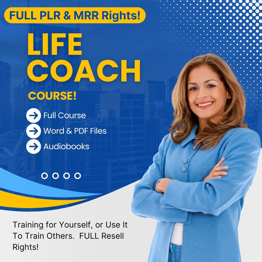 Life Coach Course, PLR & MRR. Start Your Own Life Coaching Training or ...