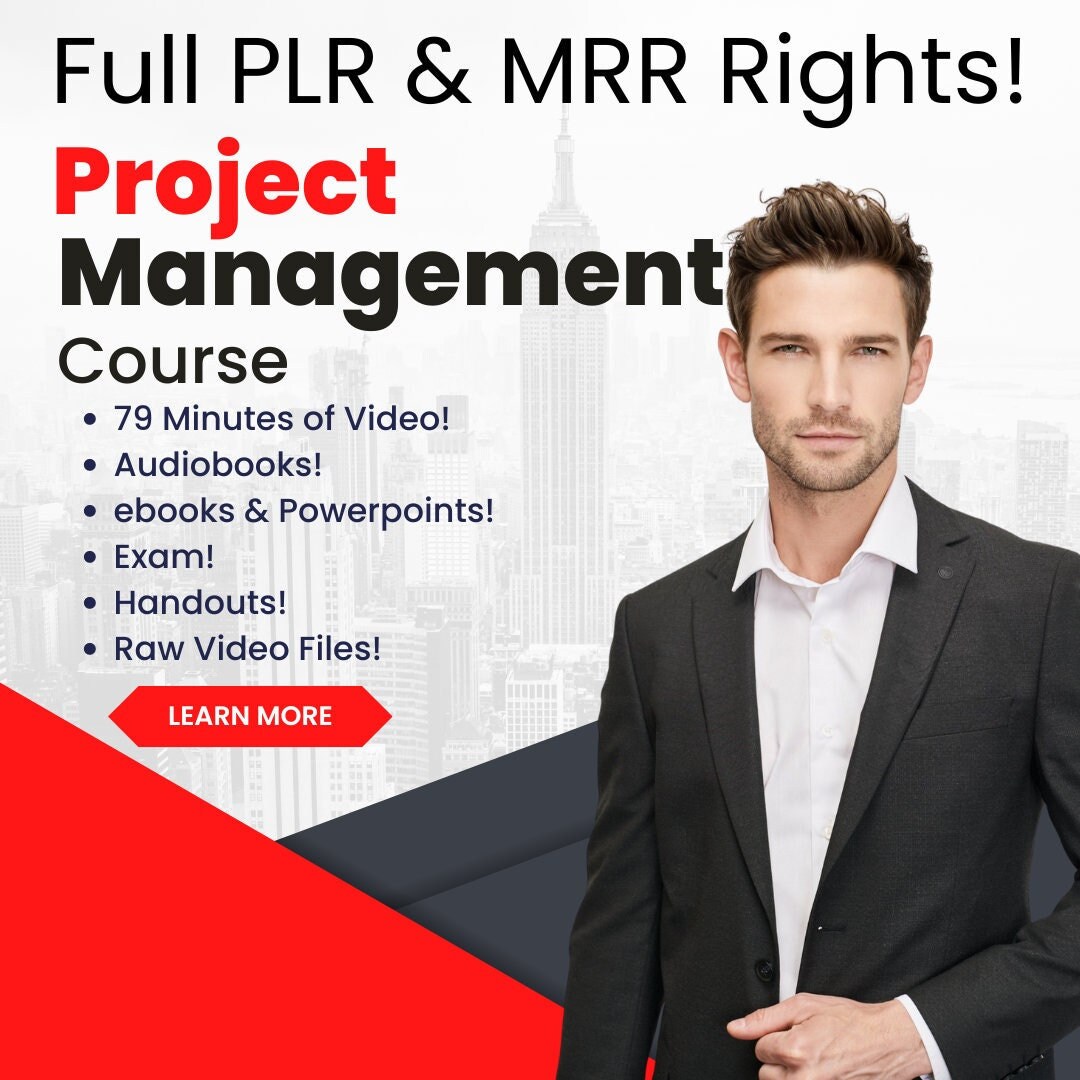 Project Management Course, PLR & MRR Rights Included! Create Your Online Training Program Today ...