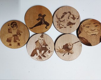 Wood Avatar Coasters - Etsy