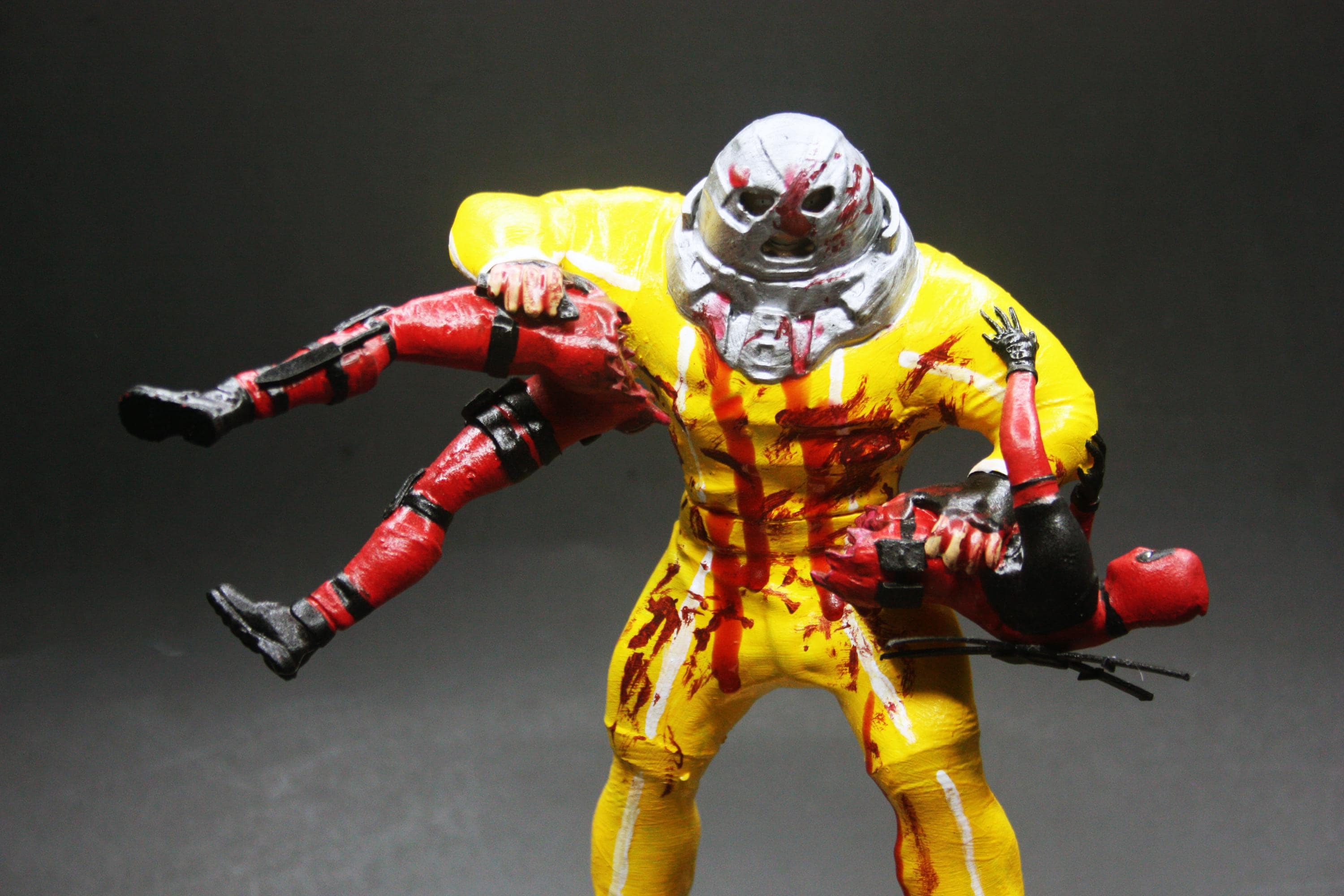Juggernaut and Deadpool 3D Printed Diorama Movie Scene Deadpool 2 Blood ...