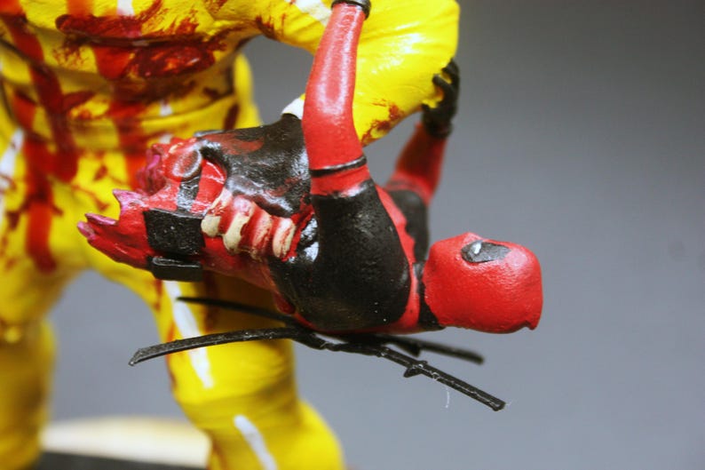 Juggernaut and Deadpool 3D Printed Diorama Movie Scene Deadpool 2 Blood ...