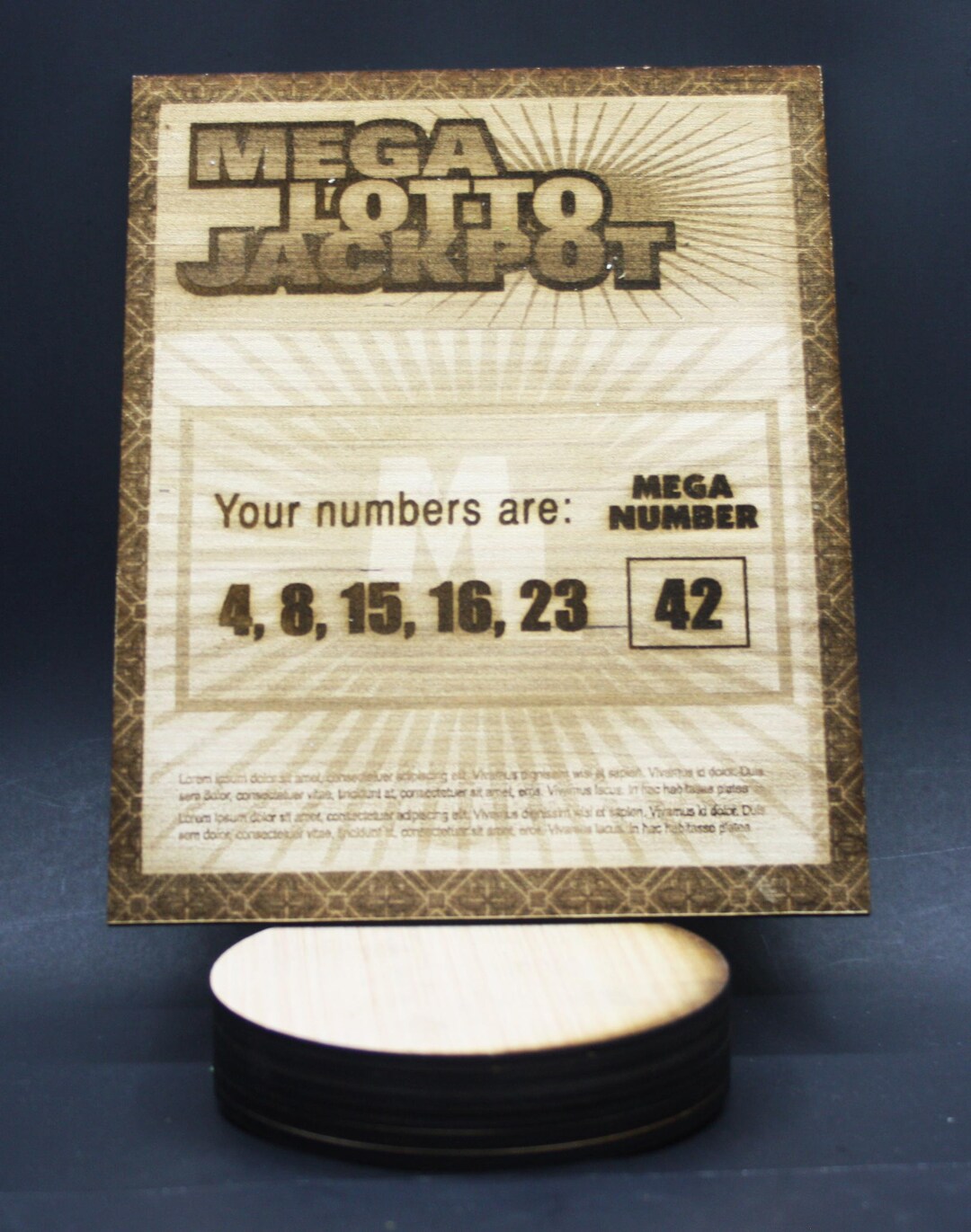 LOST TV Show Dharma Initiative Lottery Ticket Wall Art Hurley Numbers ...