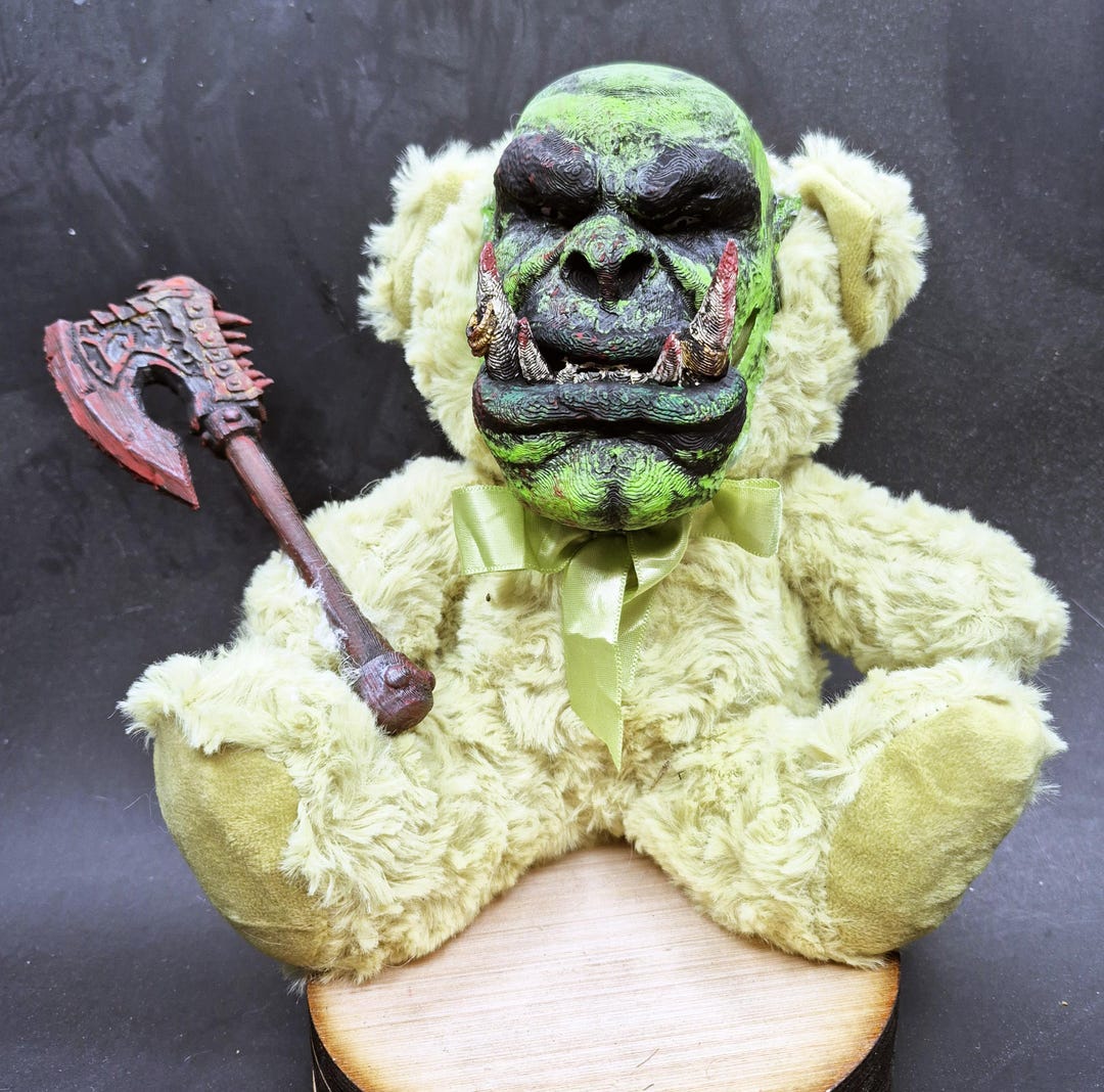Orc Teddy Bear WOW War MMORPG Handpainted - Etsy