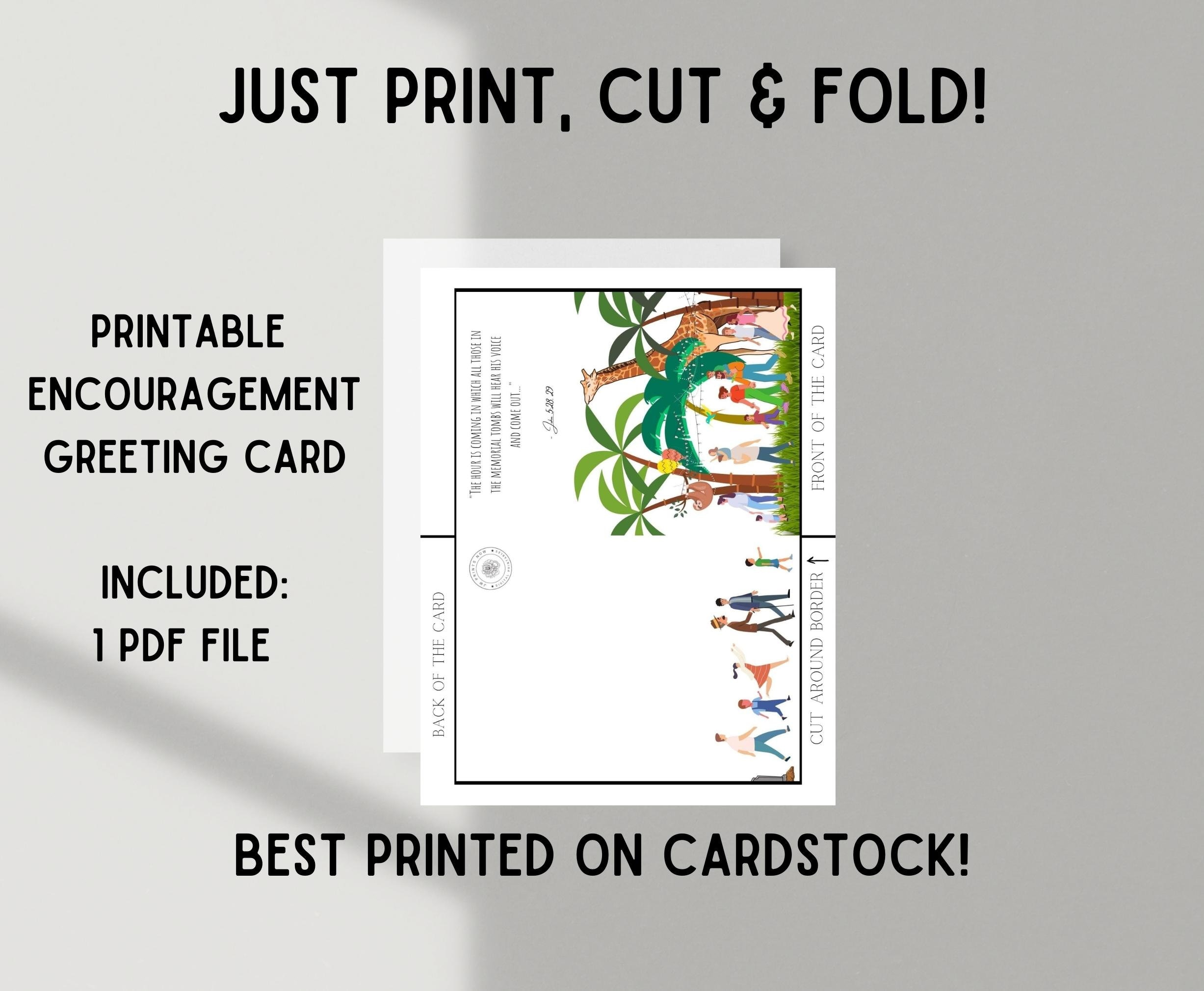 Printable New World JW Greeting Card Instant Download 7x5 - Etsy