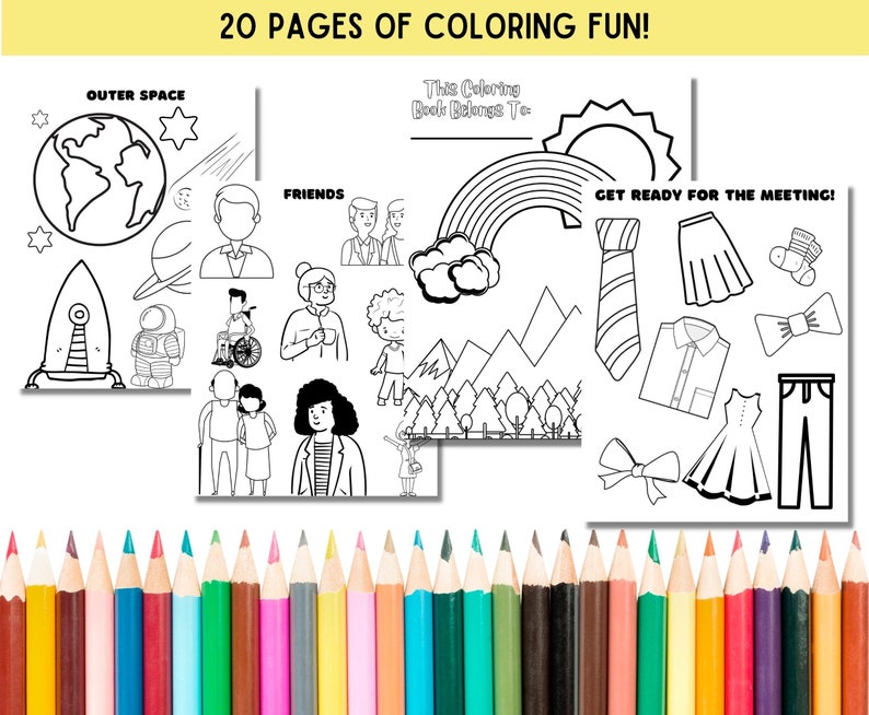 JW Coloring Pages for Kids Instant Download JW Kids Meeting - Etsy