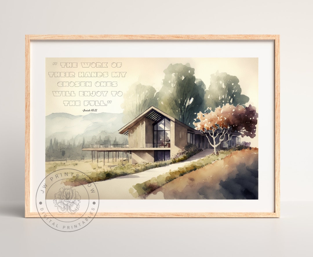 Isaiah 65:22 Art Print - PRINTABLE - DOWNLOADABLE Digital Art - JW Wall ...