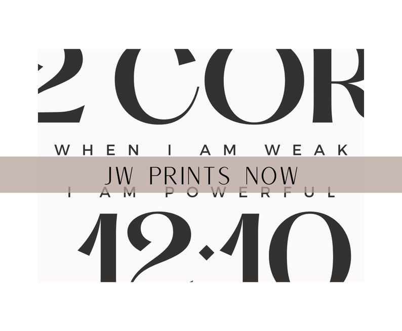 2 Cor 12:10 Art Print PRINTABLE INSTANT DOWNLOAD Digital - Etsy