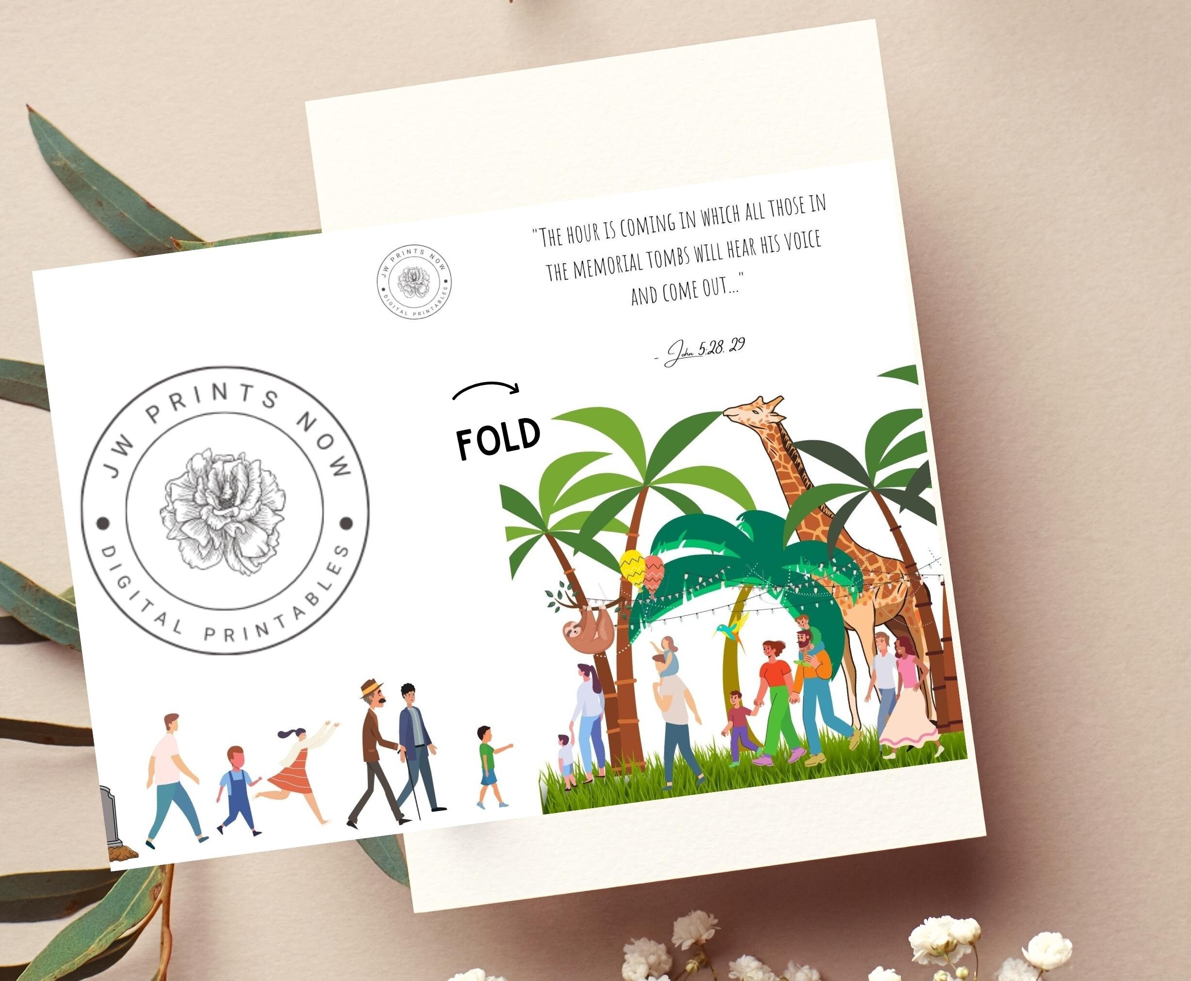 Printable New World JW Greeting Card Instant Download 7x5 - Etsy