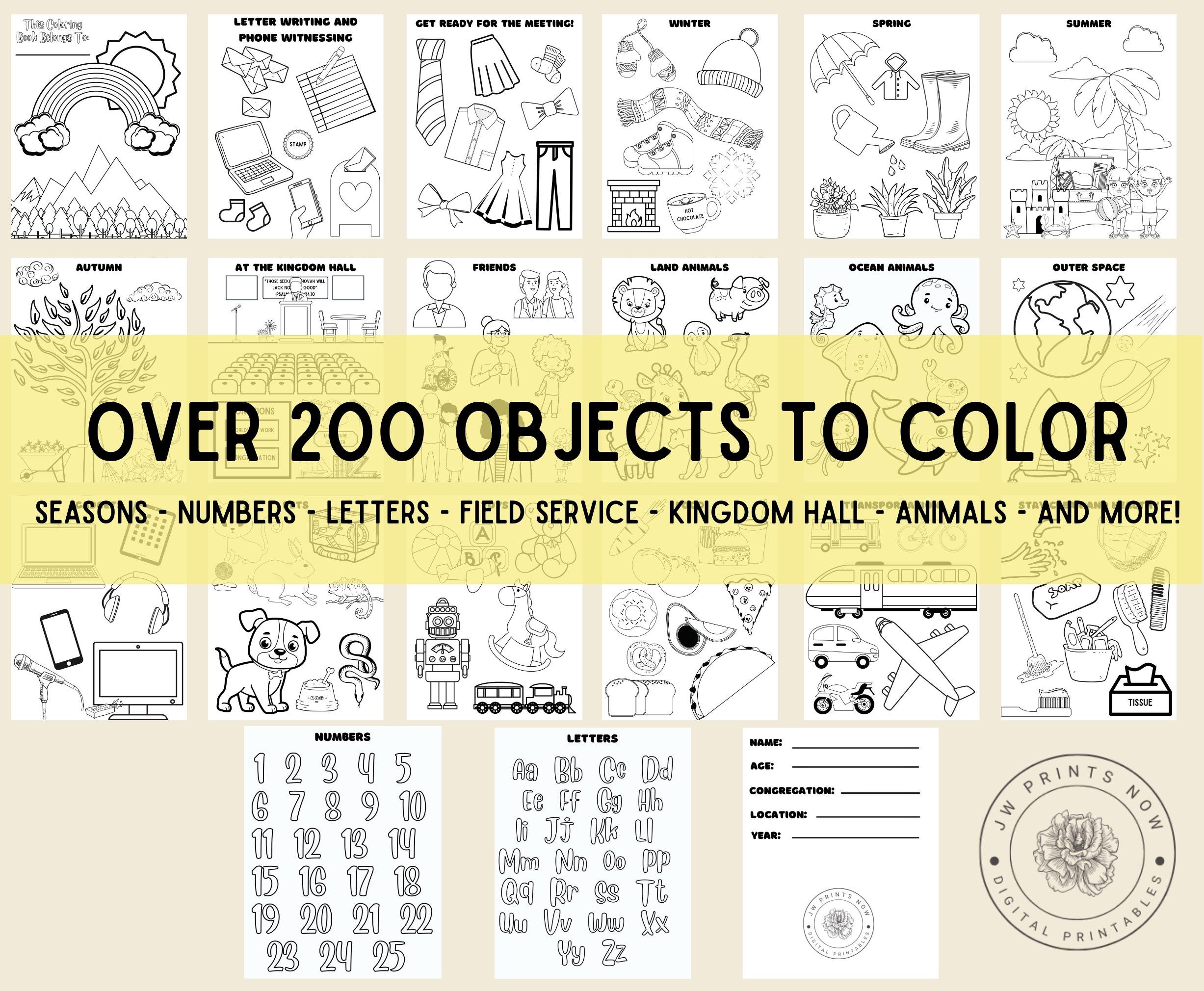 JW Coloring Pages for Kids Instant Download JW Kids Meeting - Etsy