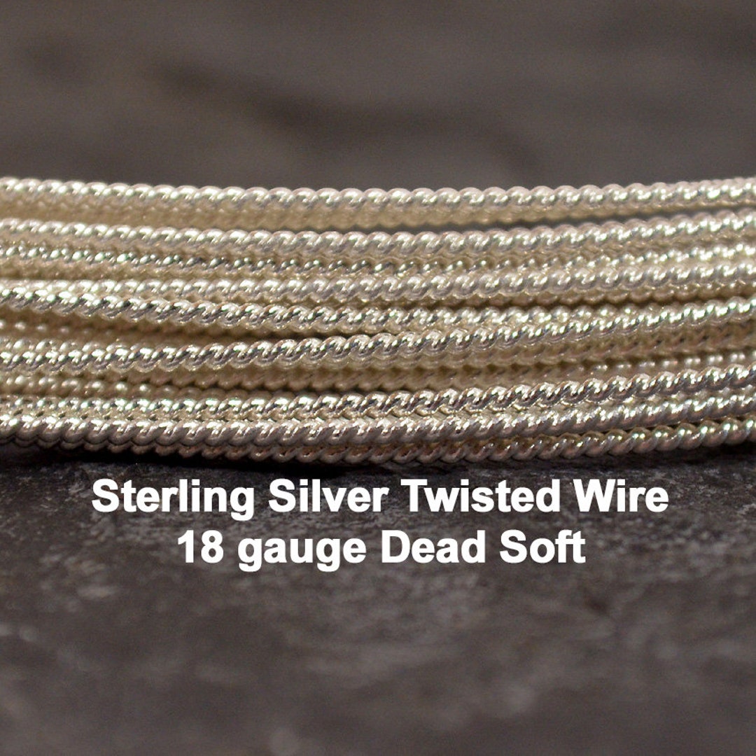 18ga Twisted Sterling Silver Wire - 18 Gauge - Dead Soft - Choose Your ...
