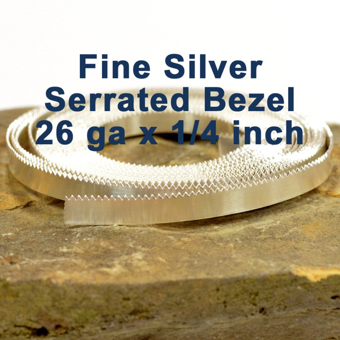 26ga X 1/4" Serrated Bezel - Fine Silver - Choose Your Length - Etsy