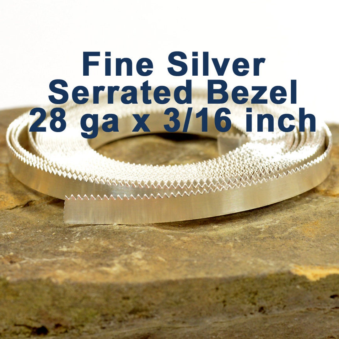 28ga X 3/16" Serrated Bezel - Fine Silver - Choose Your Length - Etsy