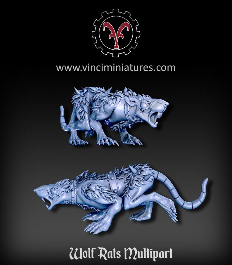 MULTIPART WOLF RATS - Etsy