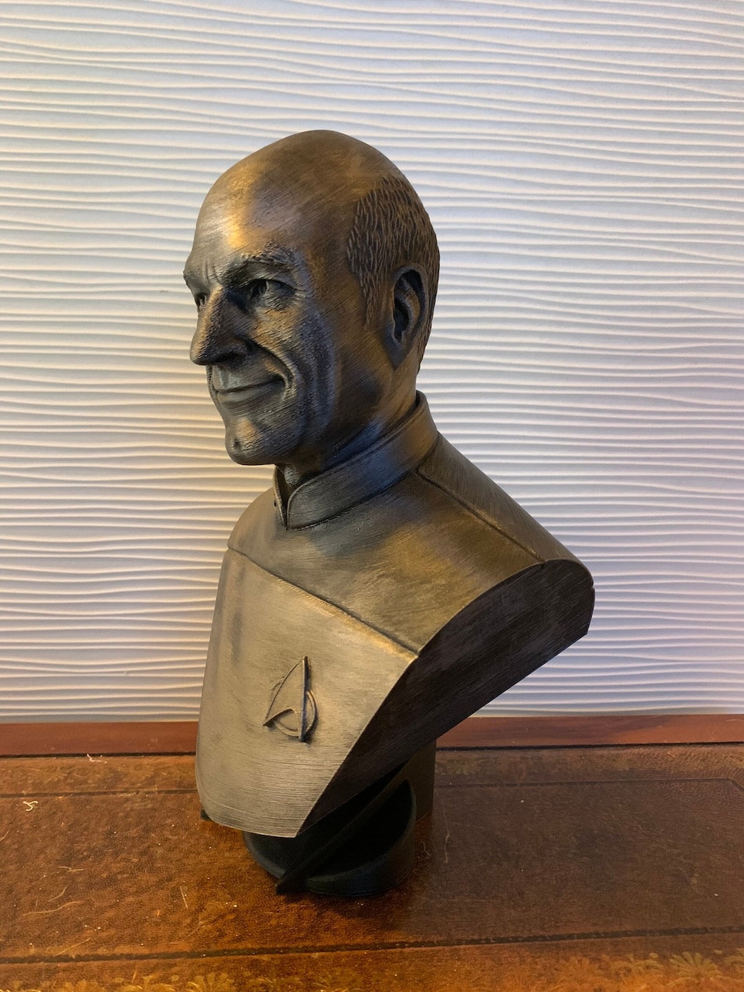 Buste Du Capitaine Jean Luc Picard : Statue Fan Art 3D - Faite Main ...