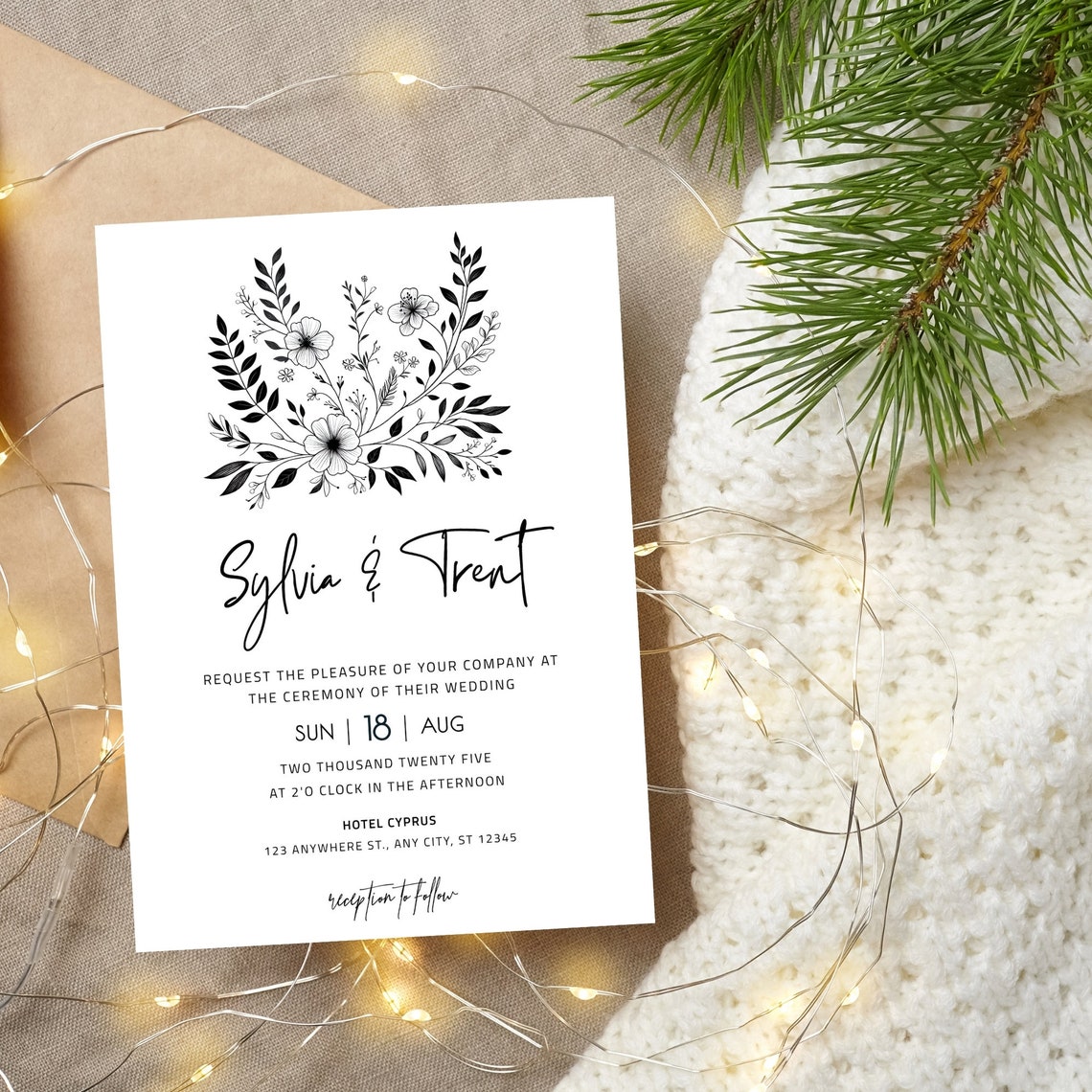 Floral Line Art SVG Bundle, Wedding SVG Bundle, Botanical Line Art SVG ...