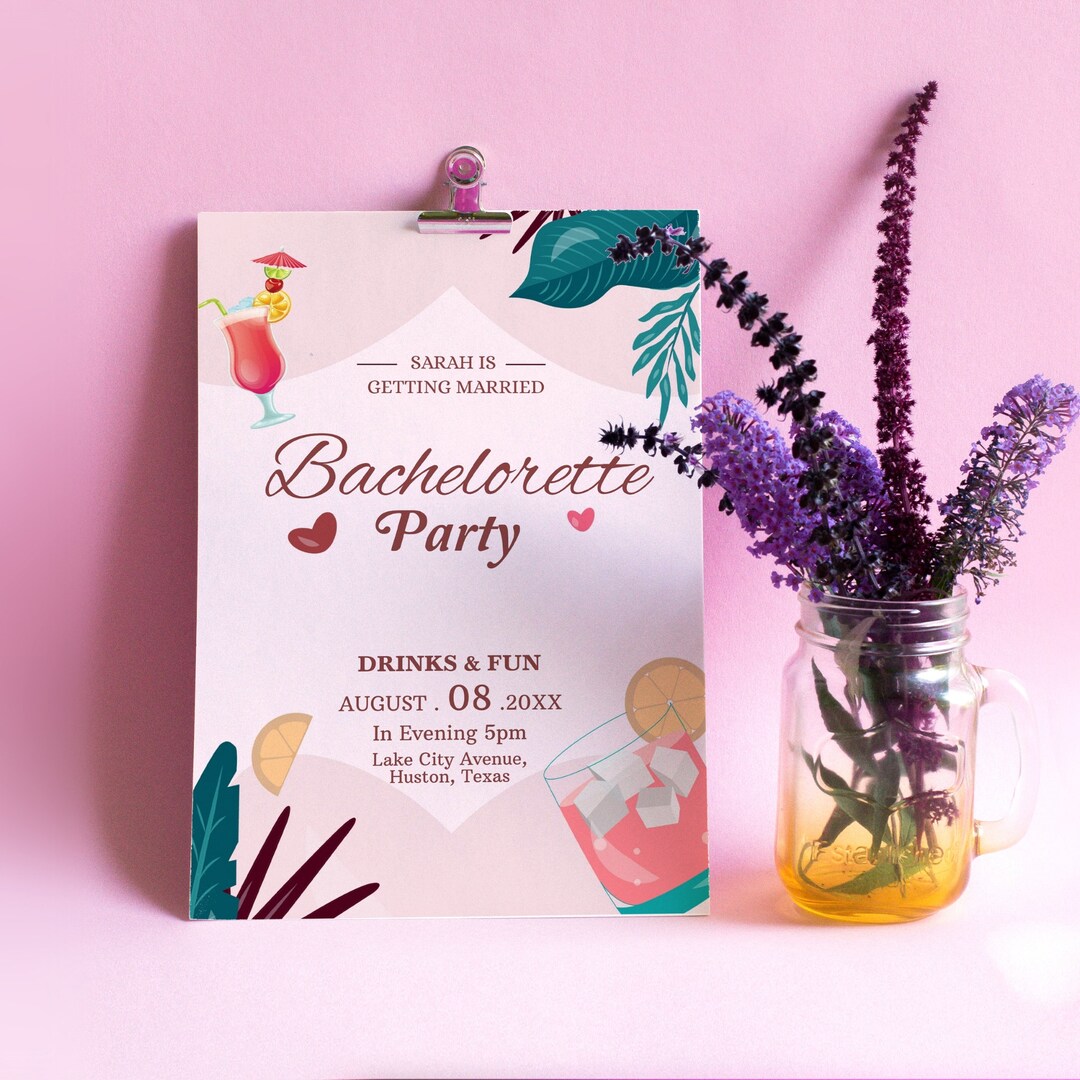 Married Bachelor Party Invitation Card Calligraphy Bachelor - Etsy