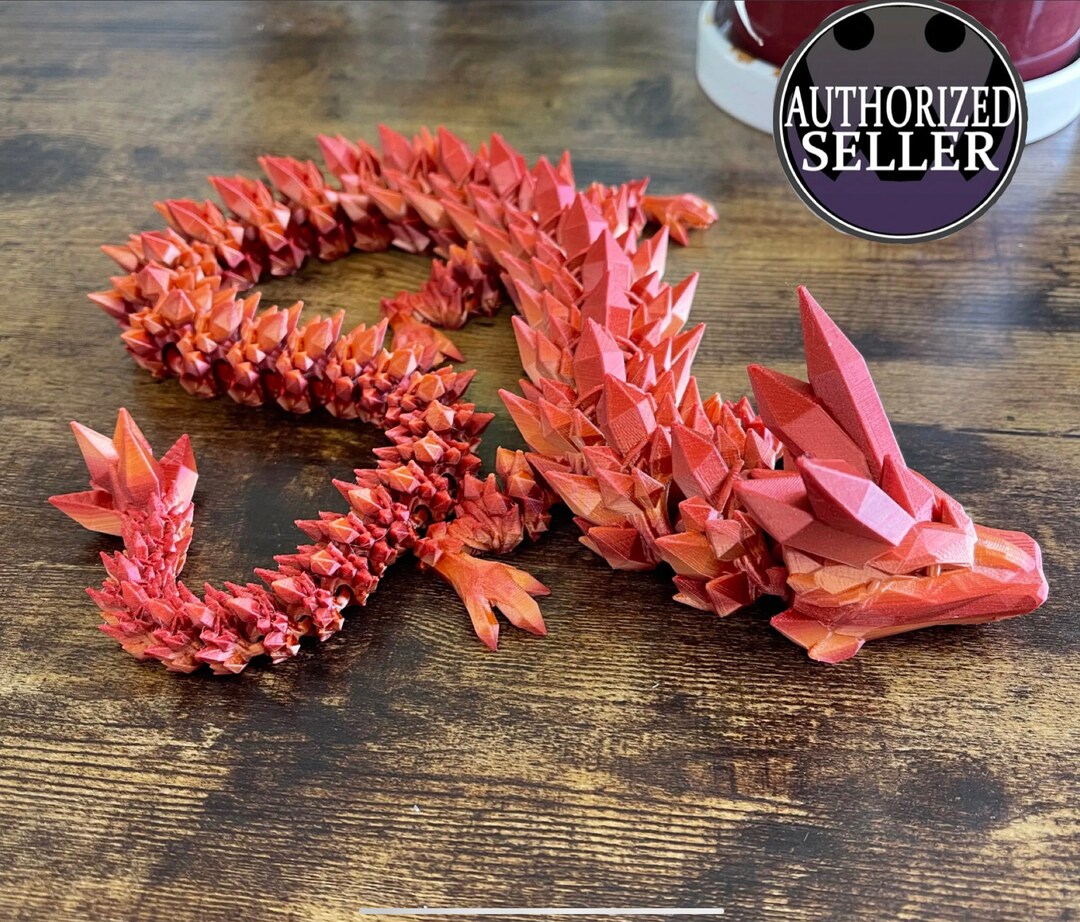 Articulating Dragon Fidget Toy | Crystal Dragon | Stress Toy | Dragon ...