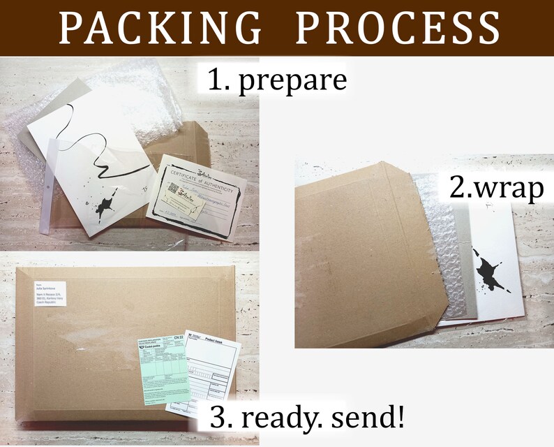 Original Japanese Ink Painting Sumie Small Artwork Sakura Cherry ...