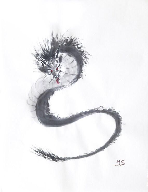 Chinese Dragon Ink Painting