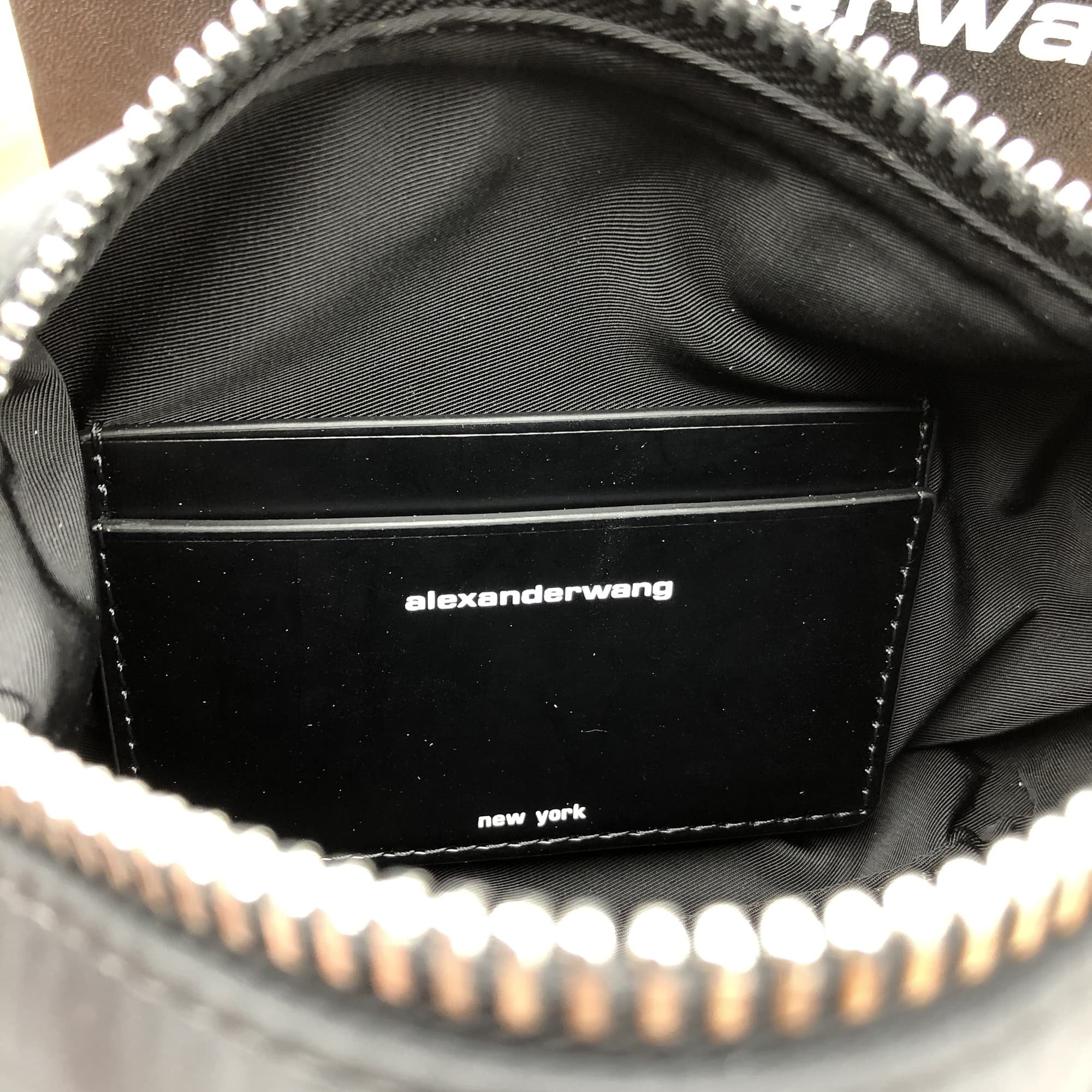 Heiress Satin Pouch | Crystal Logo | Alexander Bag | Black Handbag ...