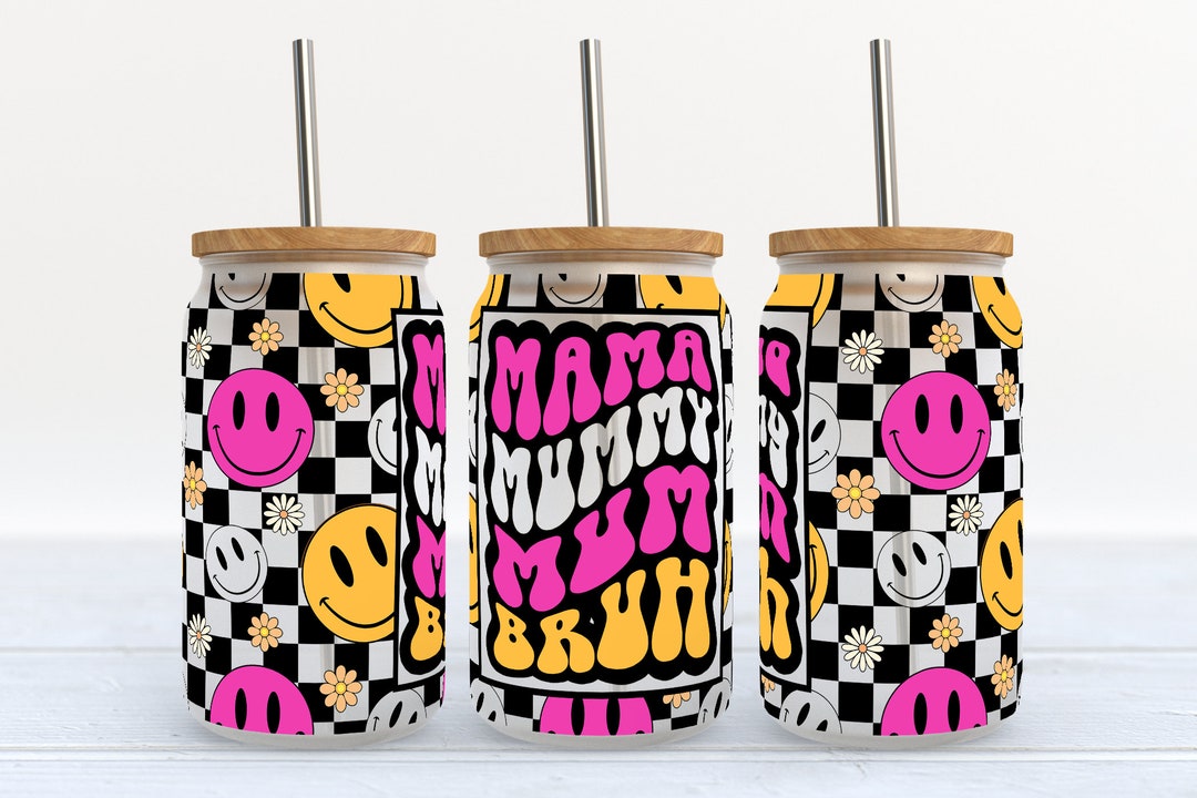 AUSTRALIAN WORDING Mama Mummy Mum Bruh 16 Oz Libbey Glass Can Tumbler ...