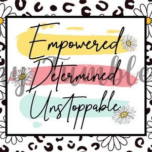 Empowered Determined Unstoppable - SEAMLESS - 16 Oz Libbey Glass Can ...