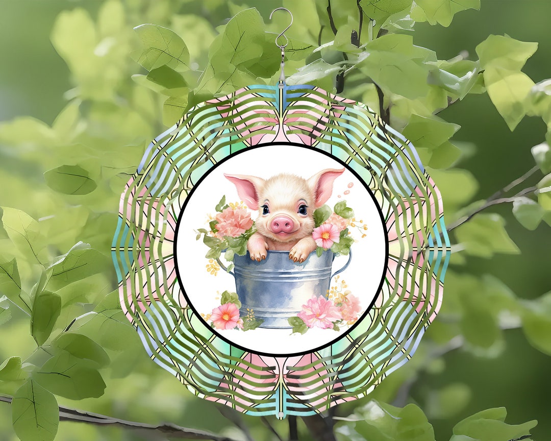Wind Spinner Png | Pig in Bucket | Digital Download | Wind Spinners for ...