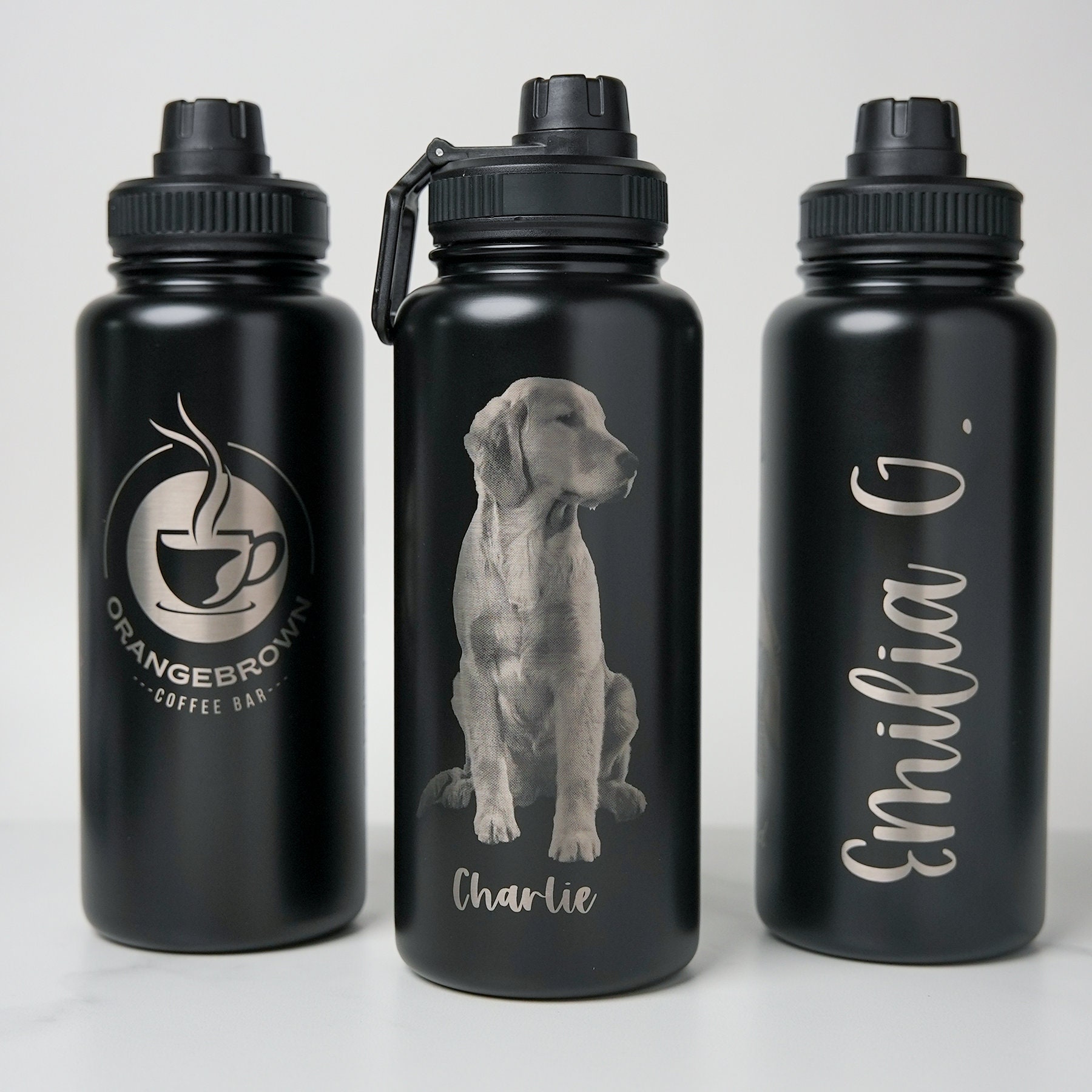 Personalized Water Bottle 32oz Custom Text Logo or Photo - Etsy
