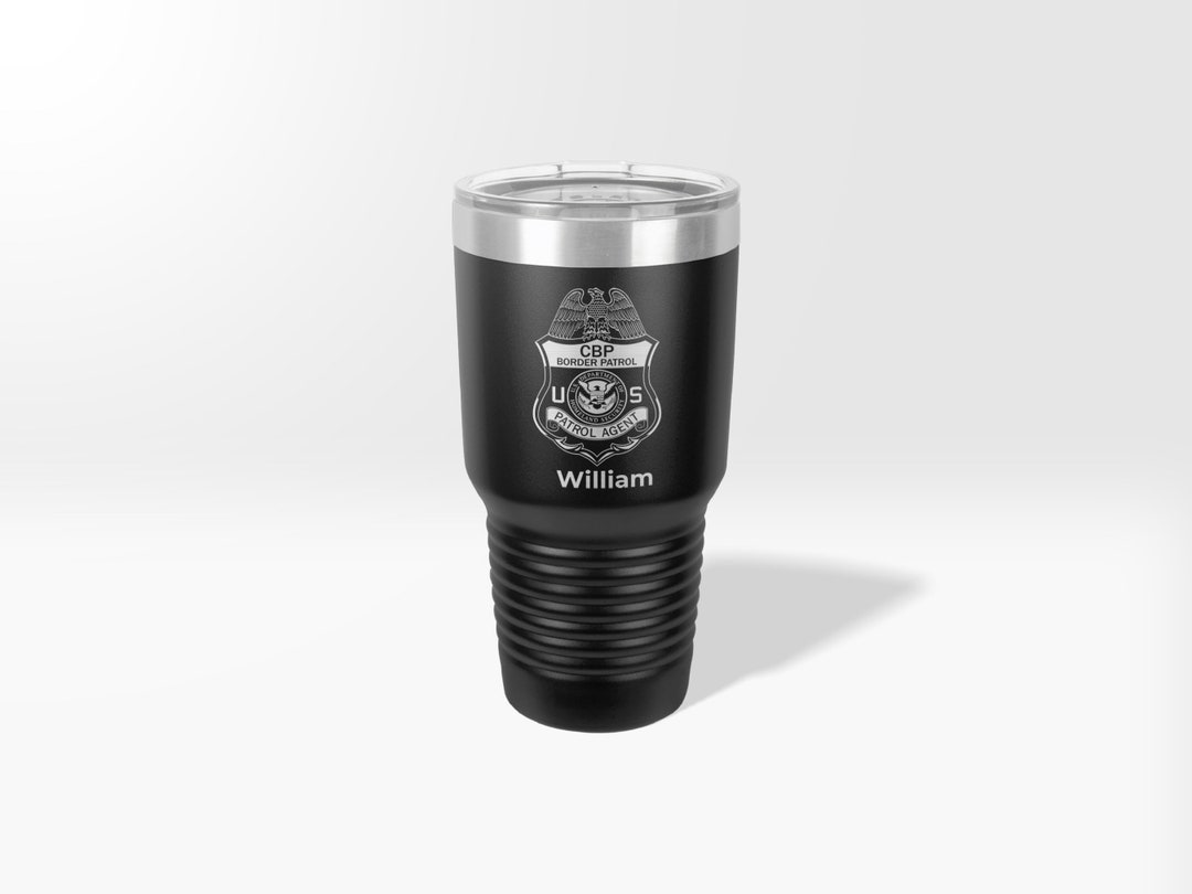 CBP Patrol Agent Badge Coffee Tumbler, Border Patrol Customs Badge DHS ...