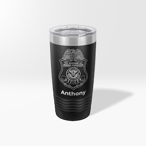 Border Protection Badge Tumblers , Law Enforcement Coffee Mug , Travel ...