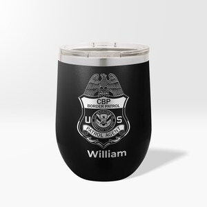 CBP Patrol Agent Badge Coffee Tumbler, Border Patrol Customs Badge DHS ...
