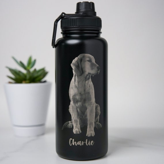 Personalized Water Bottle 32oz Custom Text Logo or Photo - Etsy